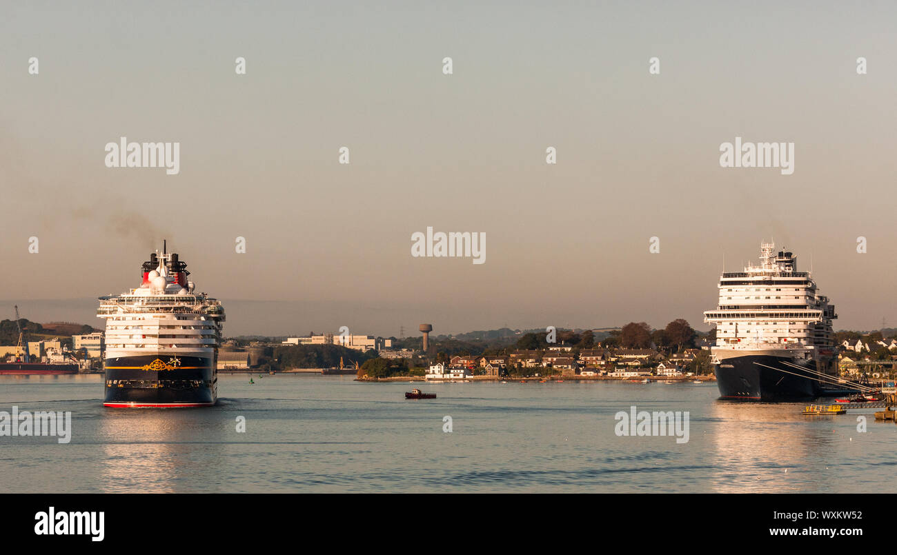 Cobh, Cork, Ireland. 17th September, 2019. Liner, Disney Magic passes ...