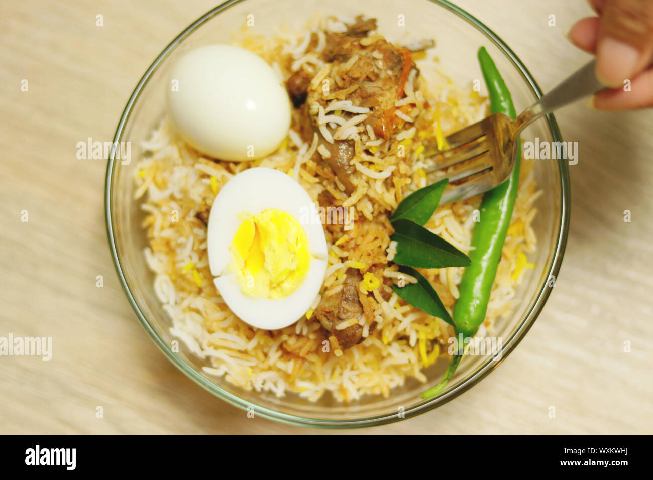 Delicious chicken biriyani Stock Photo - Alamy