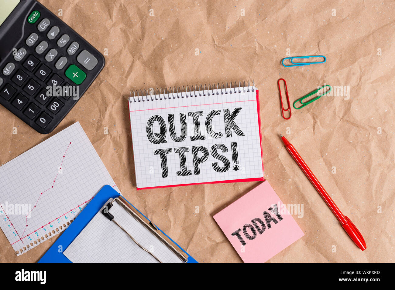 Writing note showing Quick Tips. Business concept for small but ...