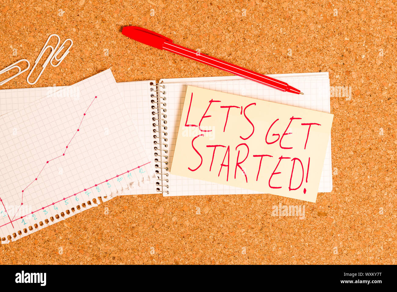 Word writing text Let S Get Started. Business photo showcasing encouraging someone to begin ...