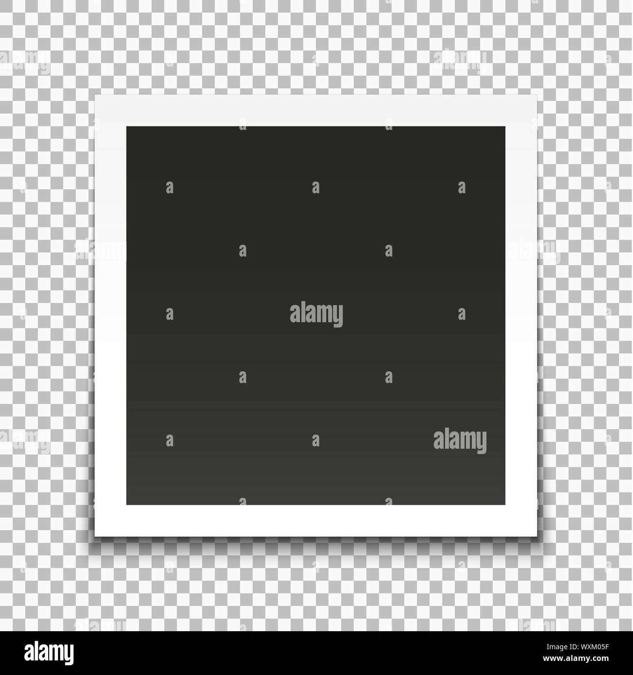 retro realistic vector photo frame, Template photo design textures ...