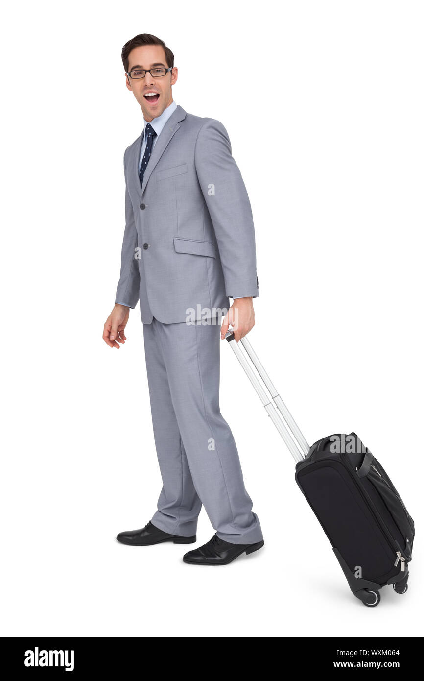 Portrait young man pulling trolley hi-res stock photography and images ...