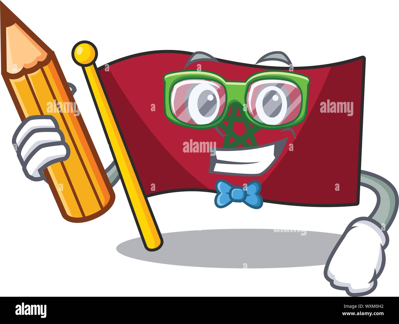 Student flag morocco cartoon shaped the mascot Stock Vector Image & Art ...