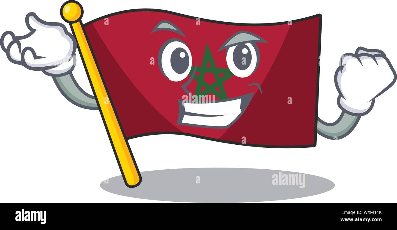 Successful flag morocco cartoon shaped the mascot Stock Vector Image ...