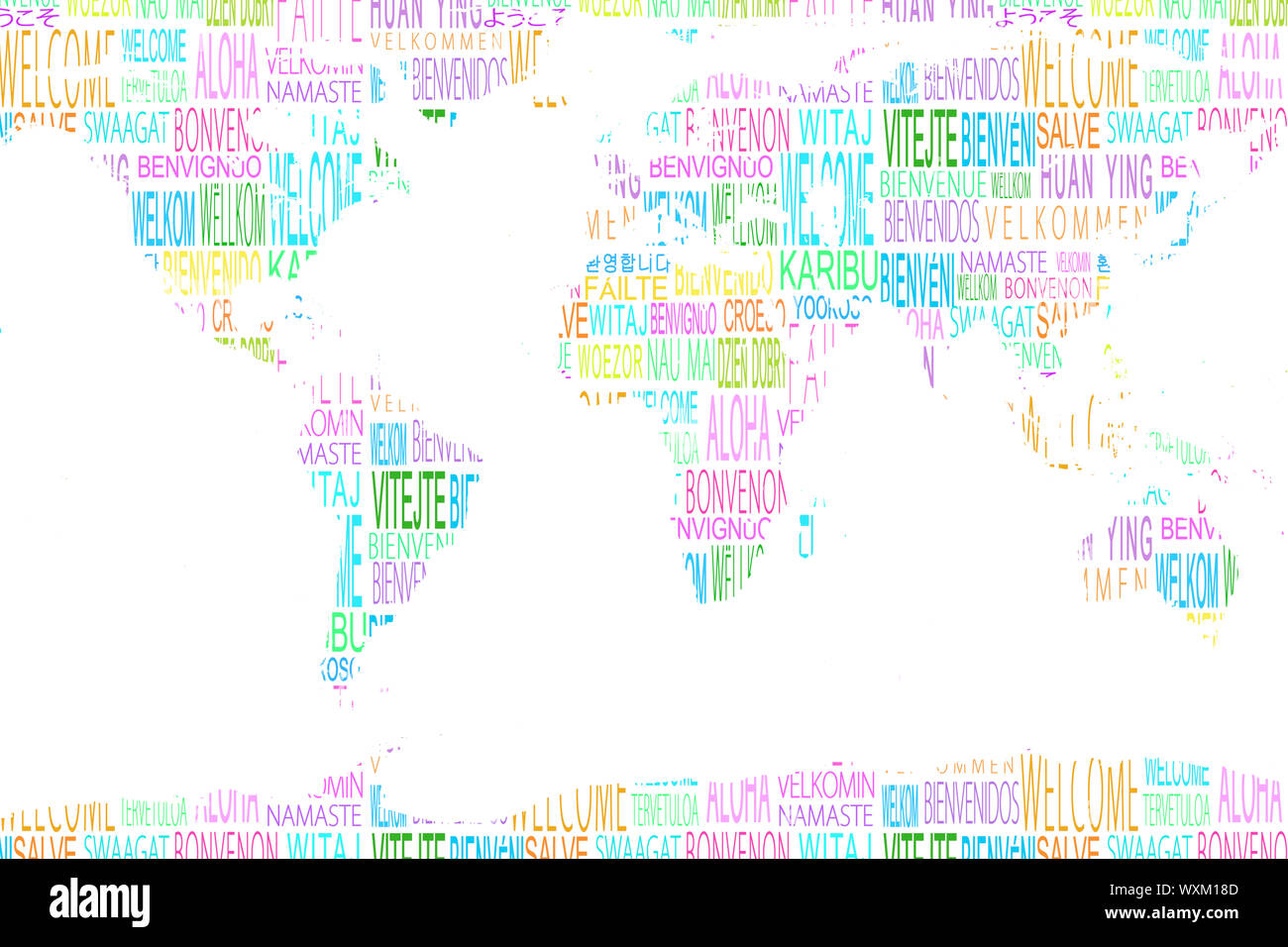 Welcome in different languages hi-res stock photography and images - Alamy