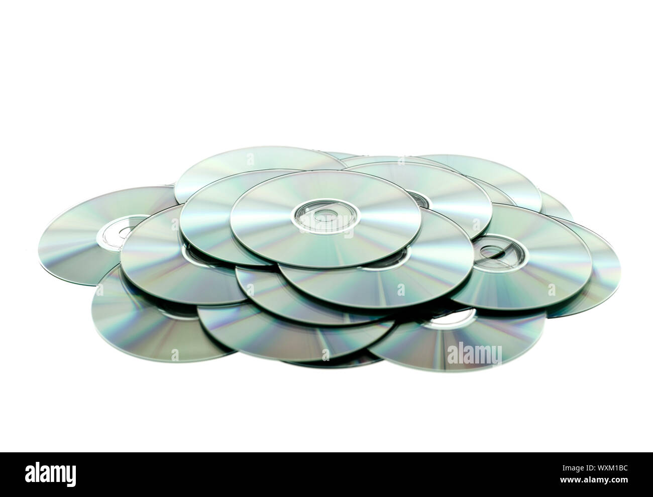 Stack of Cds isolated on white background Stock Photo - Alamy