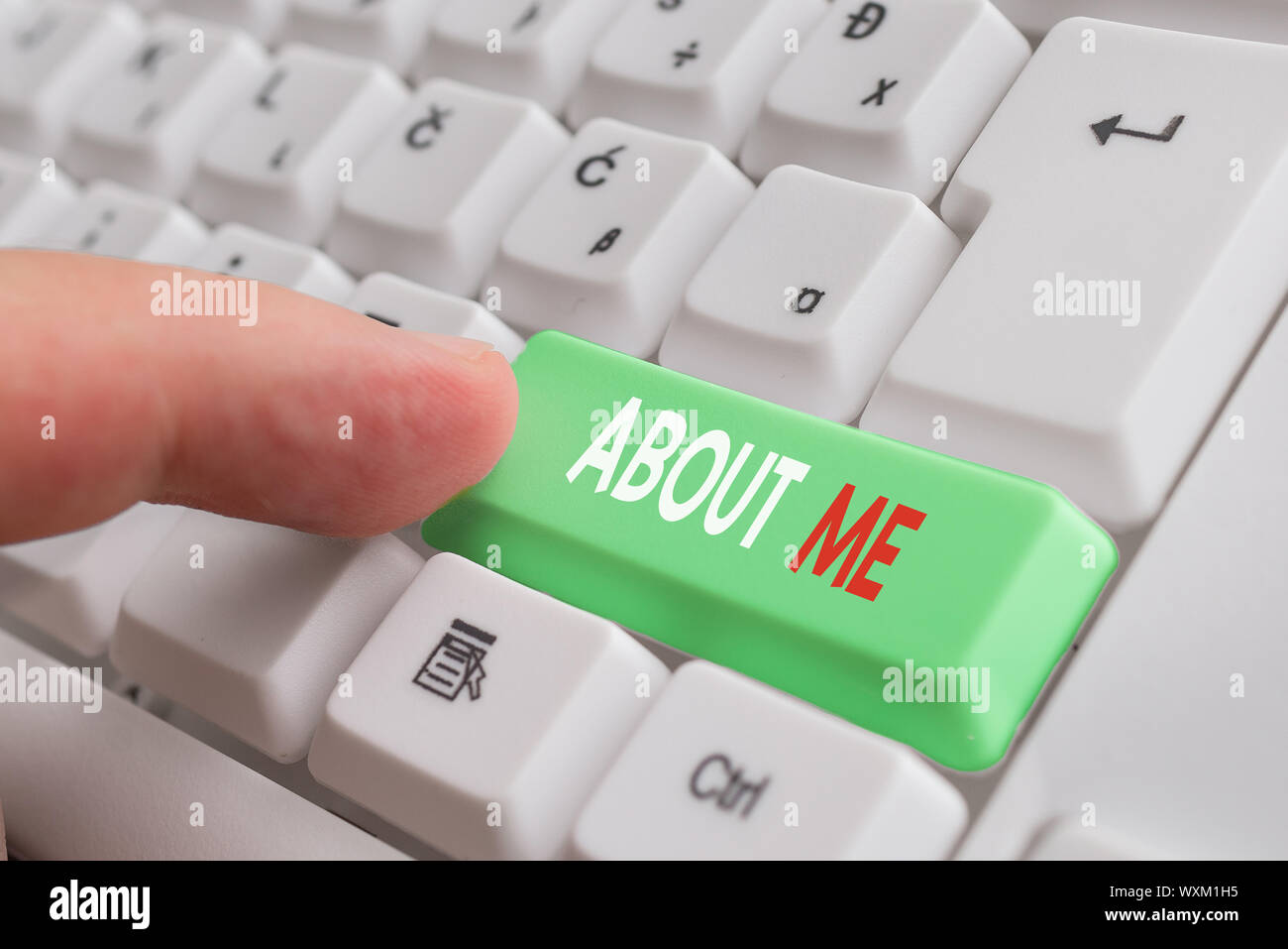 Word writing text About Me. Business photo showcasing telling someone ...