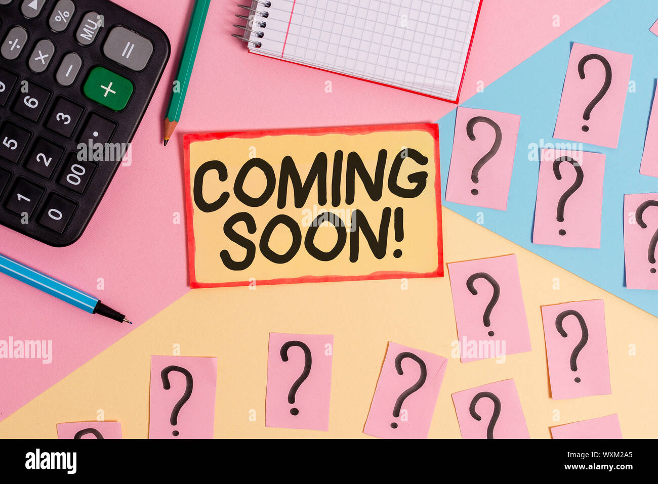 Text sign showing Coming Soon. Business photo text event or action that ...