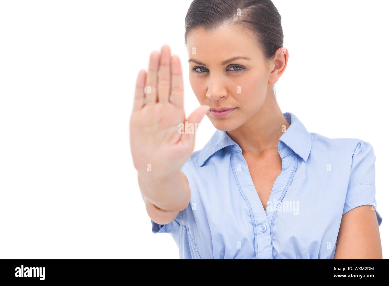 Hand blocking camera hi-res stock photography and images - Alamy