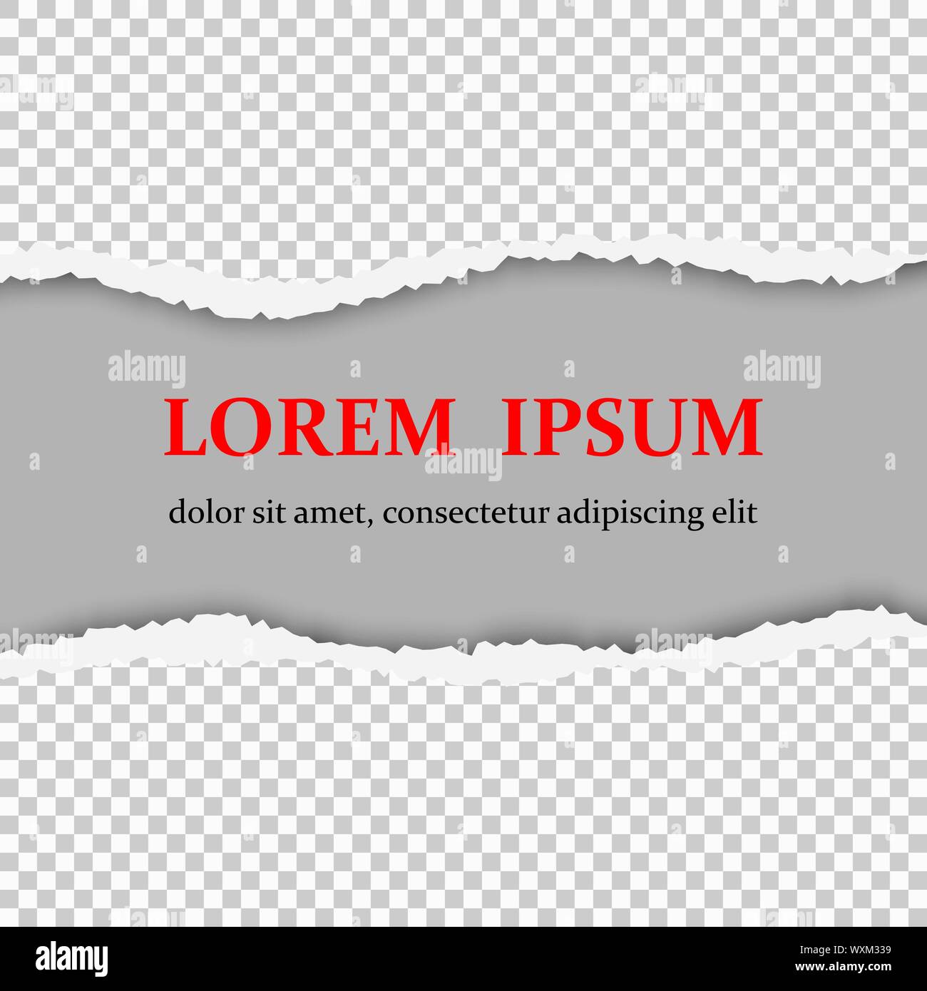 Realistic vector torn paper with ripped edges on leather texture Stock ...