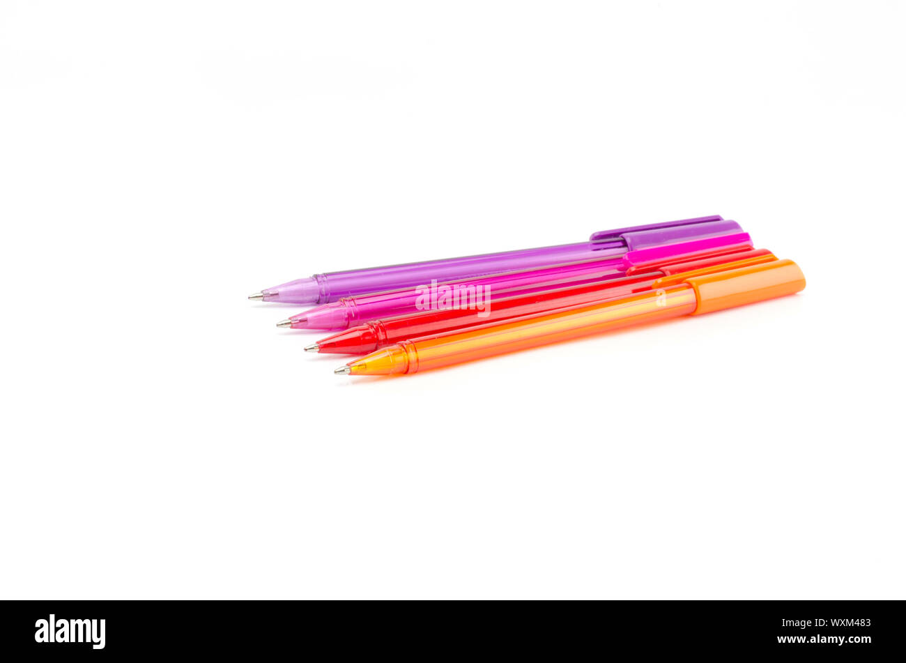 colorful pens isolated on white background Stock Photo - Alamy