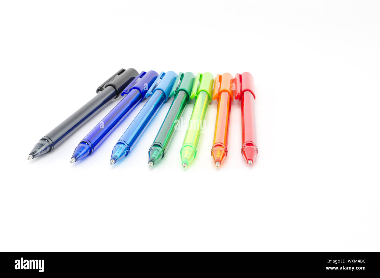 colorful pens isolated on white background Stock Photo - Alamy