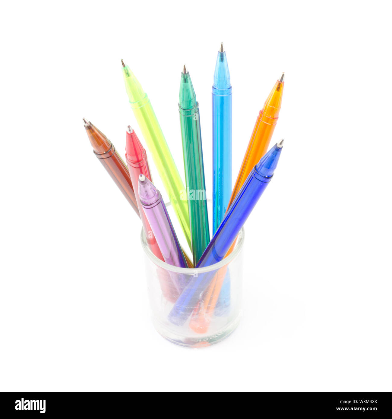 colorful pens isolated on white background Stock Photo - Alamy