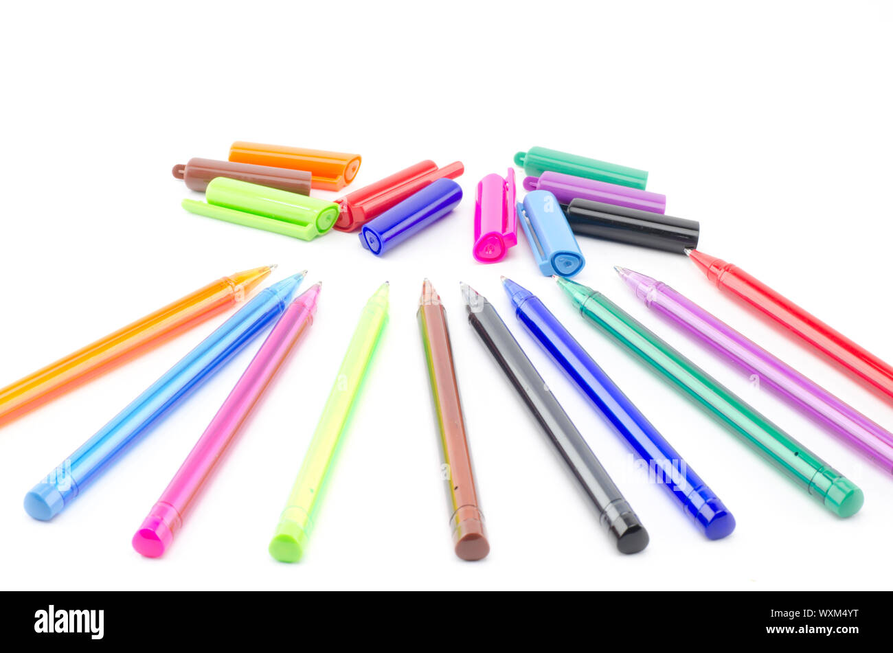Purple biro pens Cut Out Stock Images & Pictures - Alamy