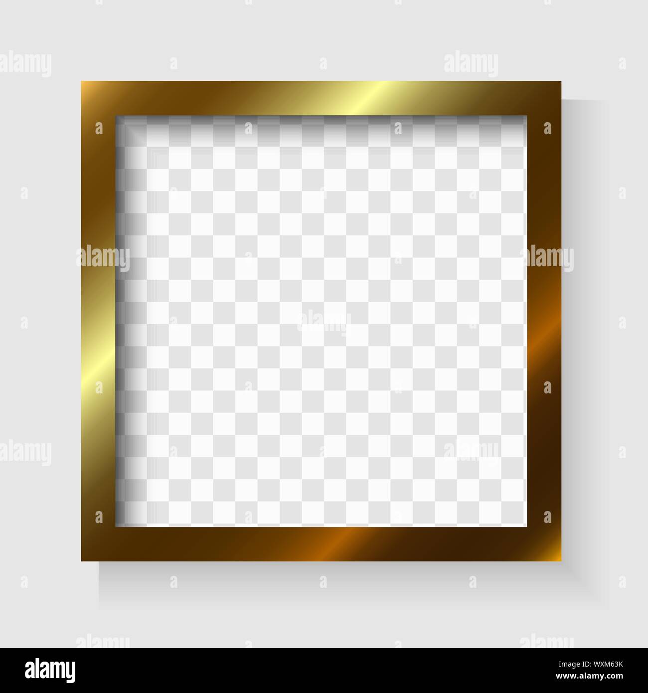 Realistic picture frame isolated on white background, for your ...