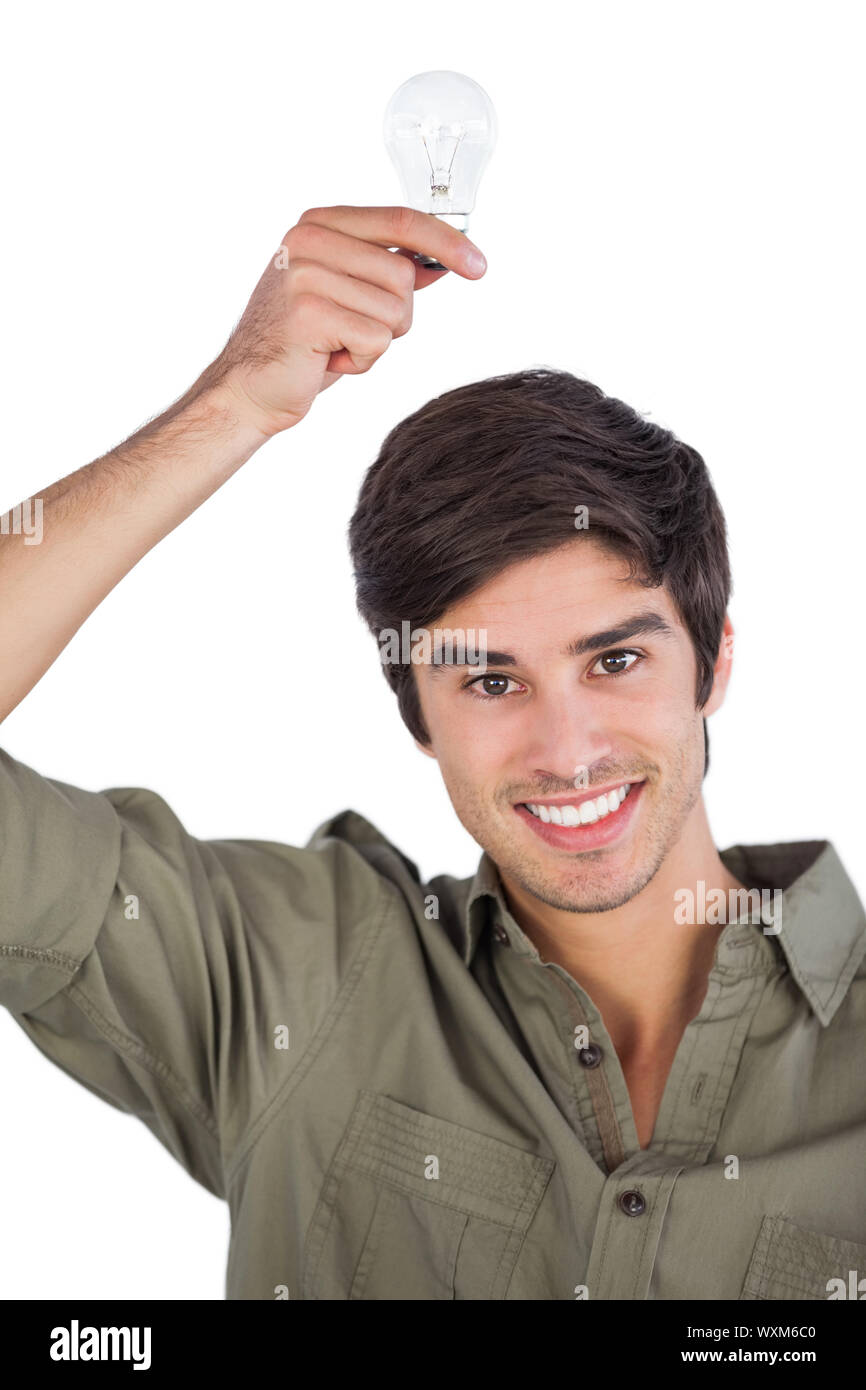 Man light bulb above head hi-res stock photography and images - Alamy