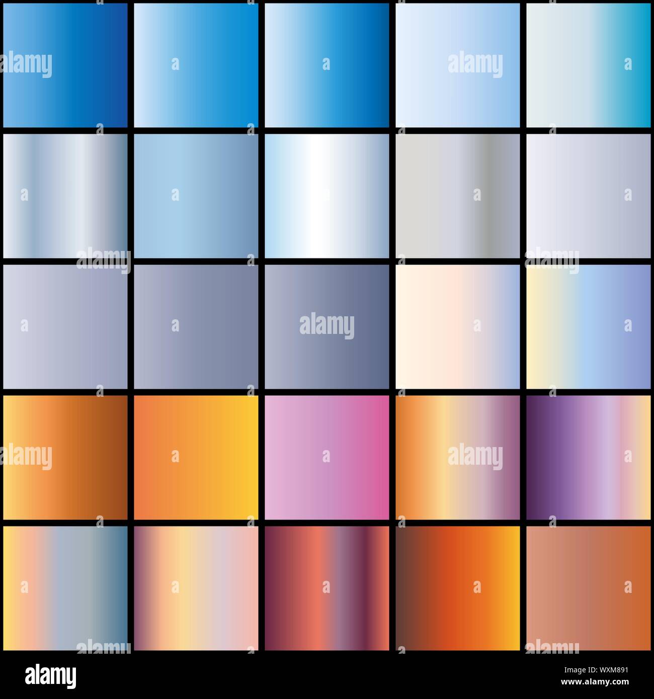 set of sky gradient. collection gradients for fashion and beauty design ...