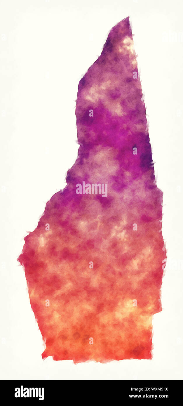 Dededo village watercolor map of Guam Stock Photo - Alamy