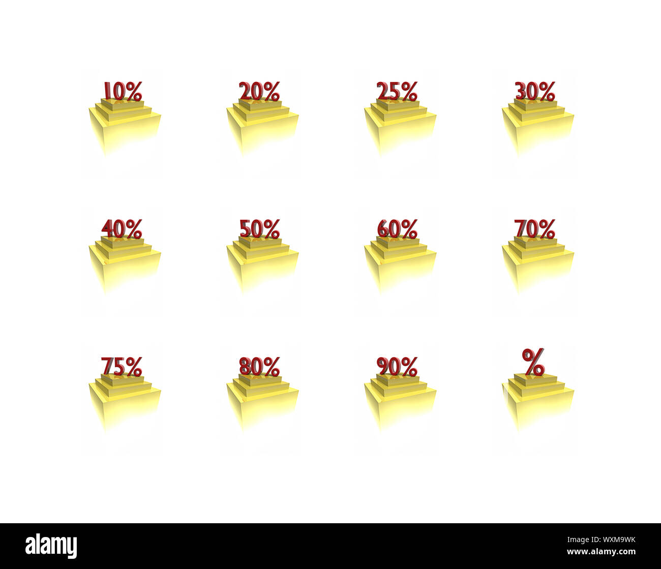 An image of a nice set with percent signs Stock Photo - Alamy