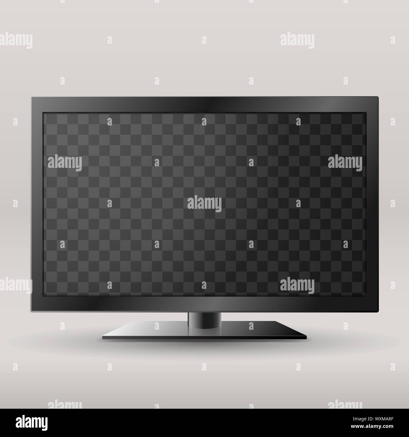 Flat led monitor of computer or frame isolated on a transparent ...