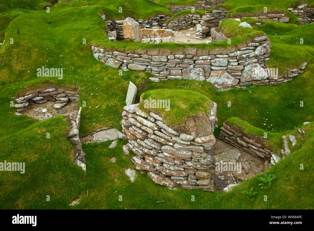 Poblado Neolitico Skara Brae, Mainland. Islas Orkney. Escocia.UK Stock ...