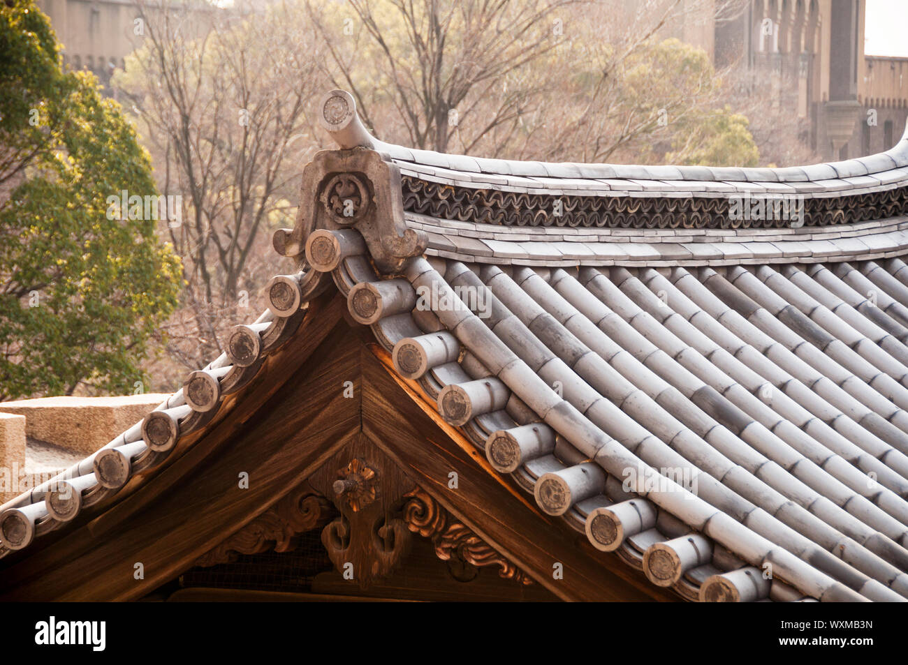 Japanese roofline in Osaka, Japan Stock Photo - Alamy