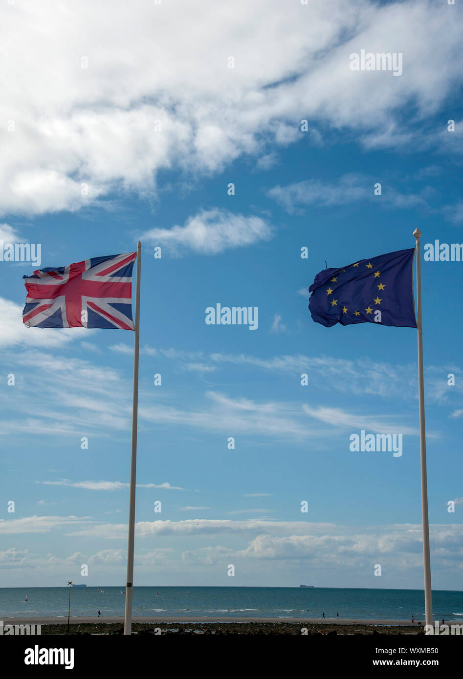 EU and European flags Stock Photo - Alamy