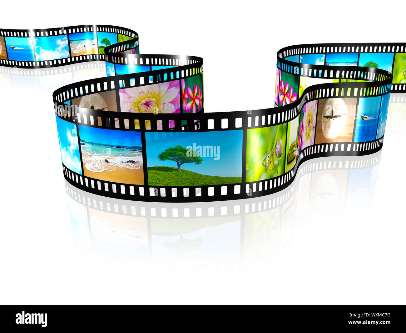 An image of a film strip with nice pictures Stock Photo - Alamy