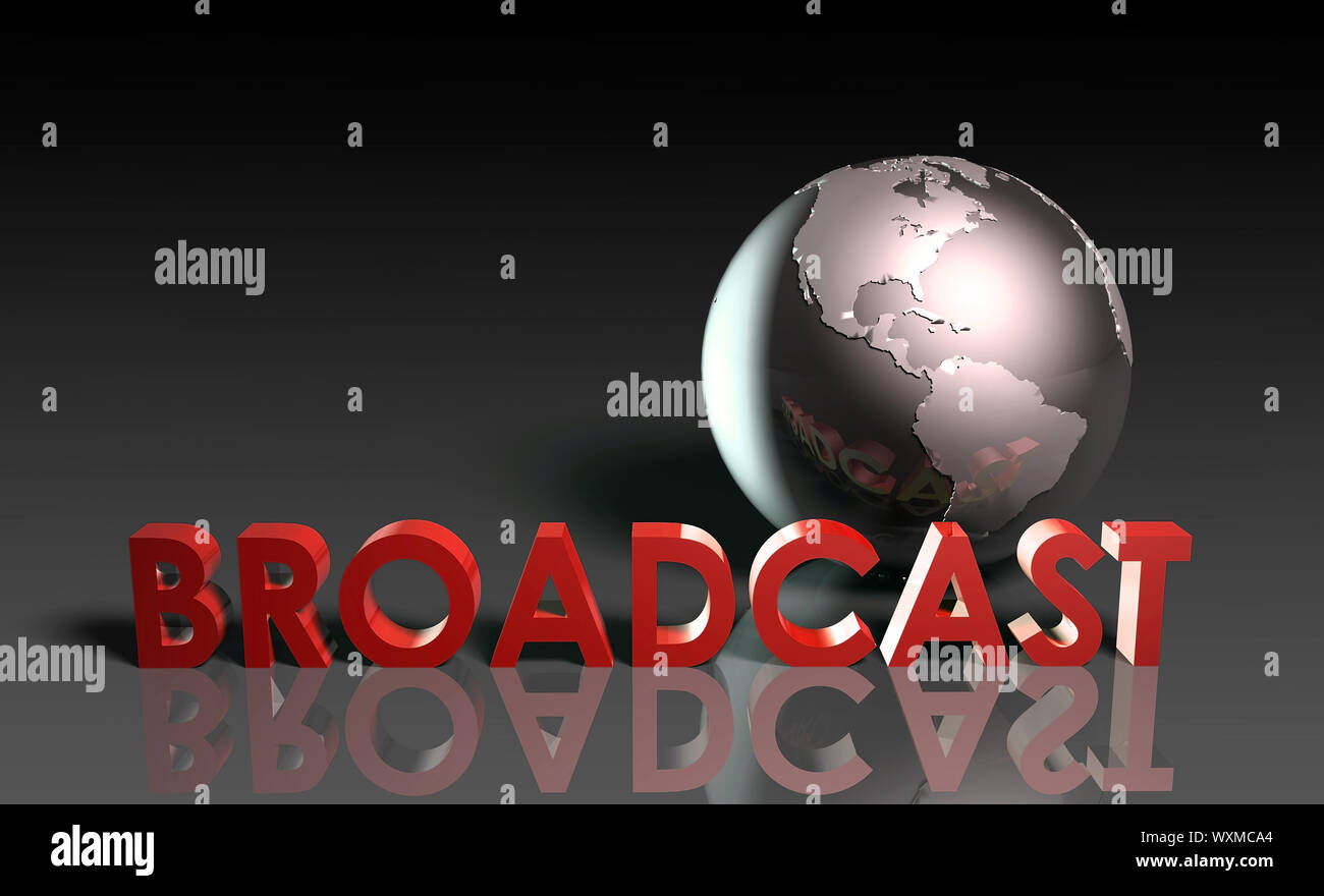 Global Broadcast Technology as Concept in 3d Stock Photo - Alamy