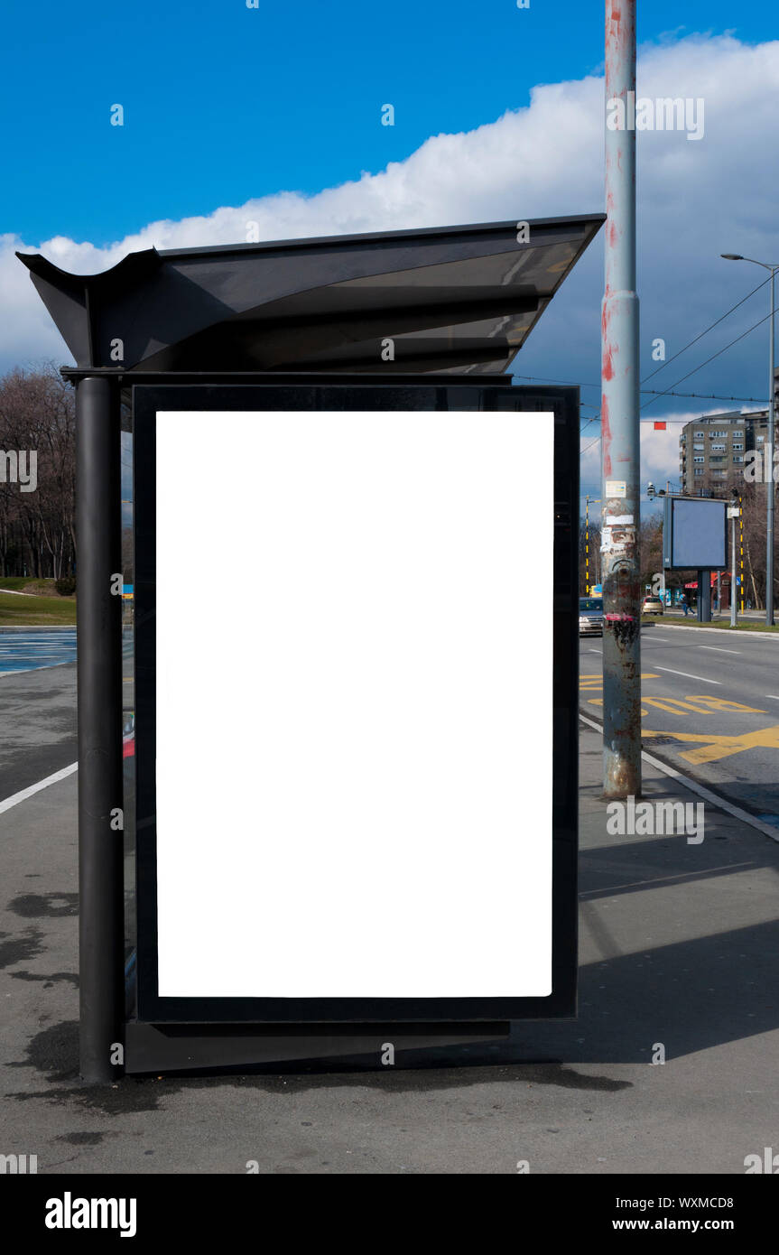 Bus stop bill board hi-res stock photography and images - Alamy