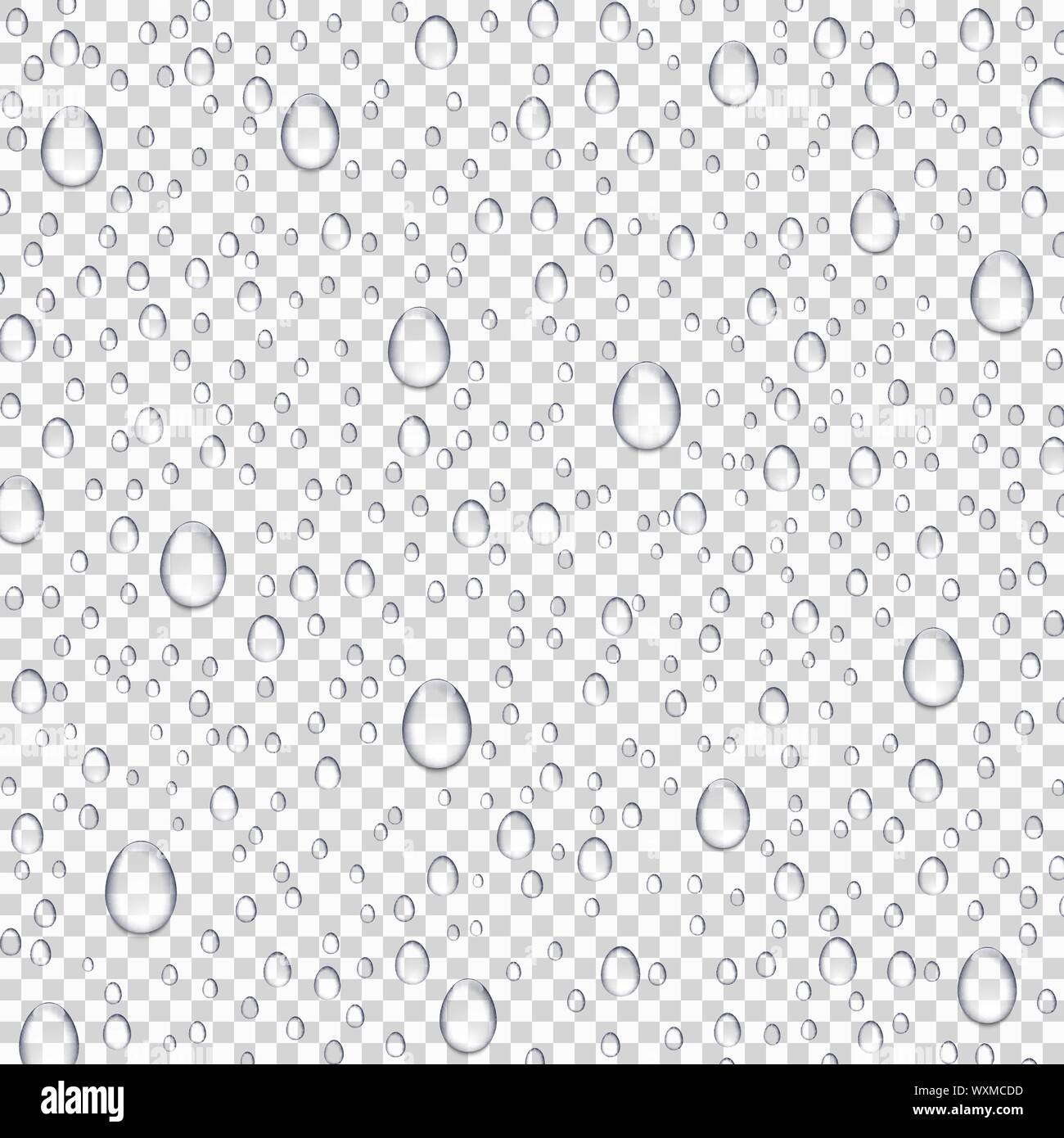 Realistic water rain drops isolated on transparent background Stock ...