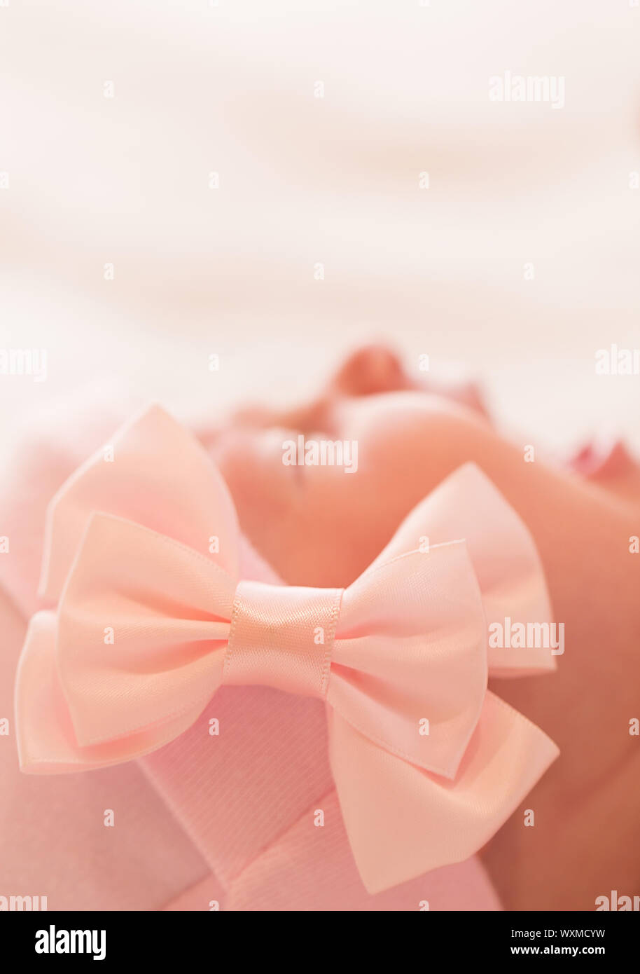 Closeup portrait of cute baby girl crying, side view of sweet toddler ...