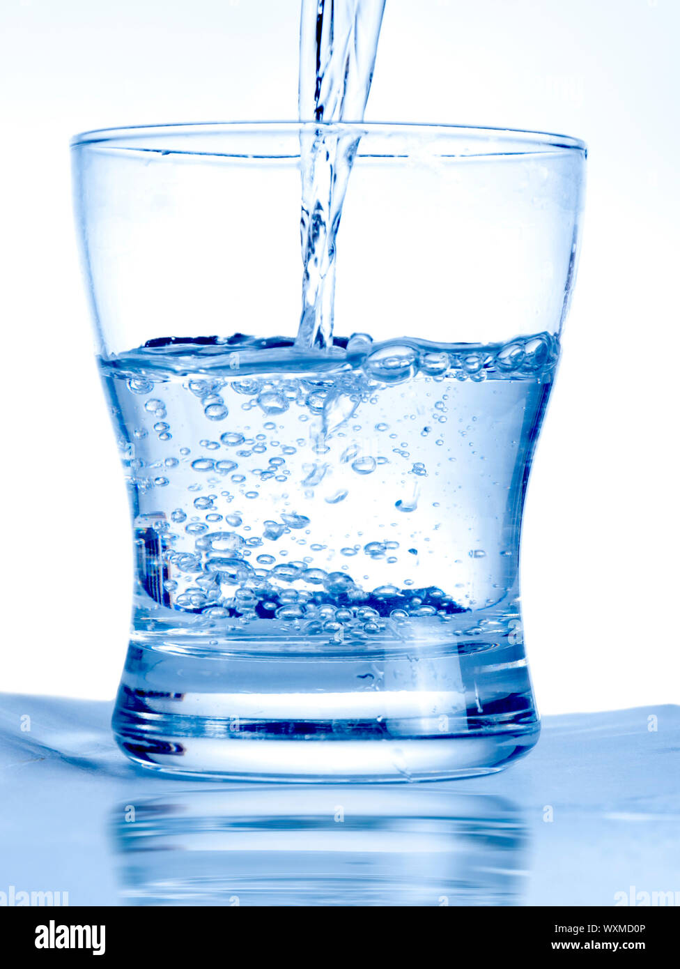 Water flowing in a glass Stock Photo - Alamy