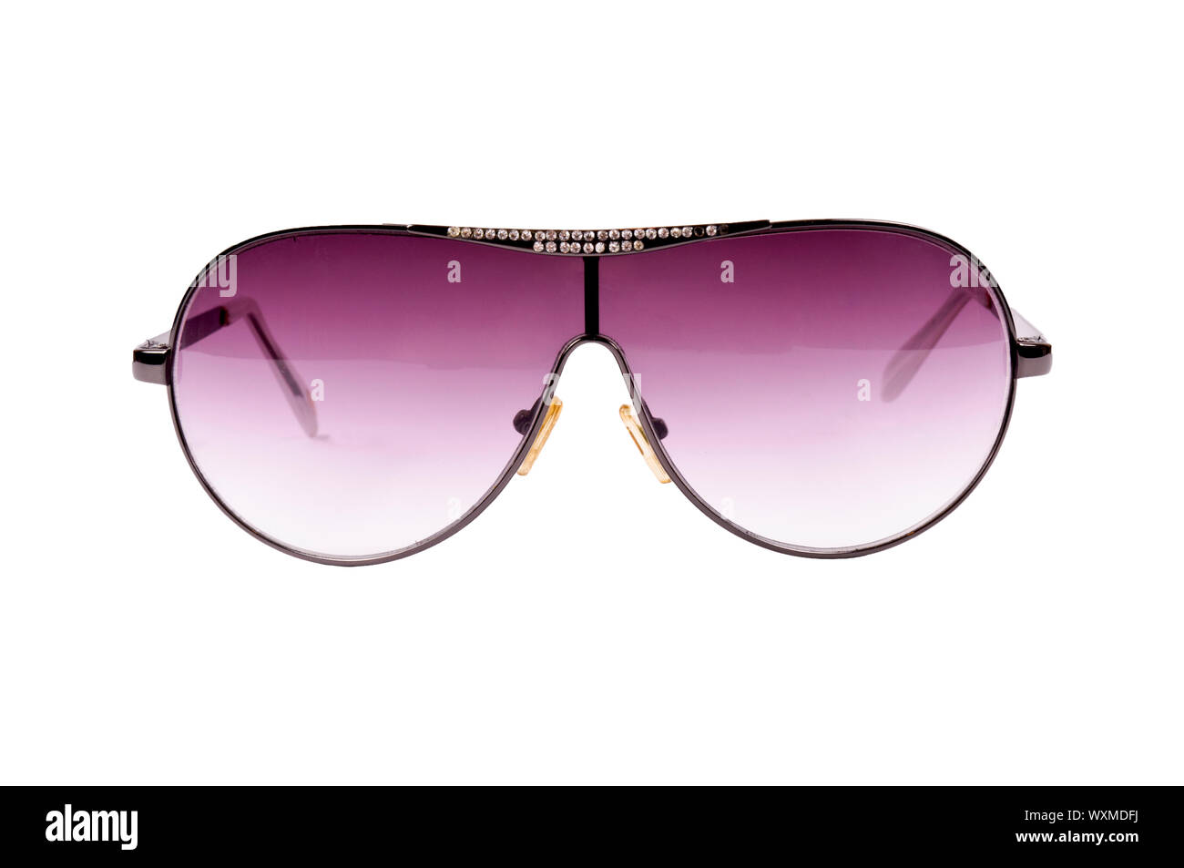 Fancy female sunglasses isolated on white Stock Photo - Alamy