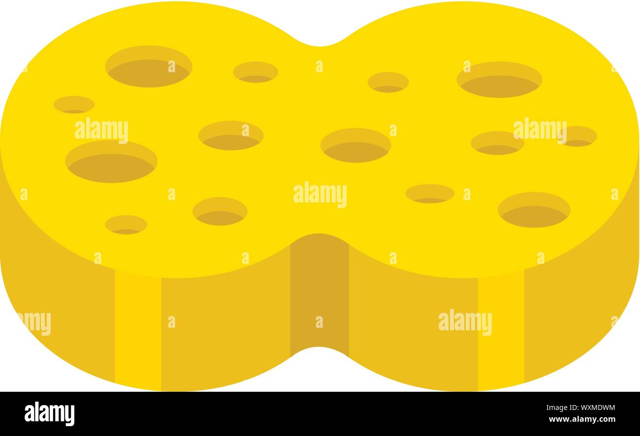 Sponge wash icon. Flat illustration of sponge wash vector icon for web ...