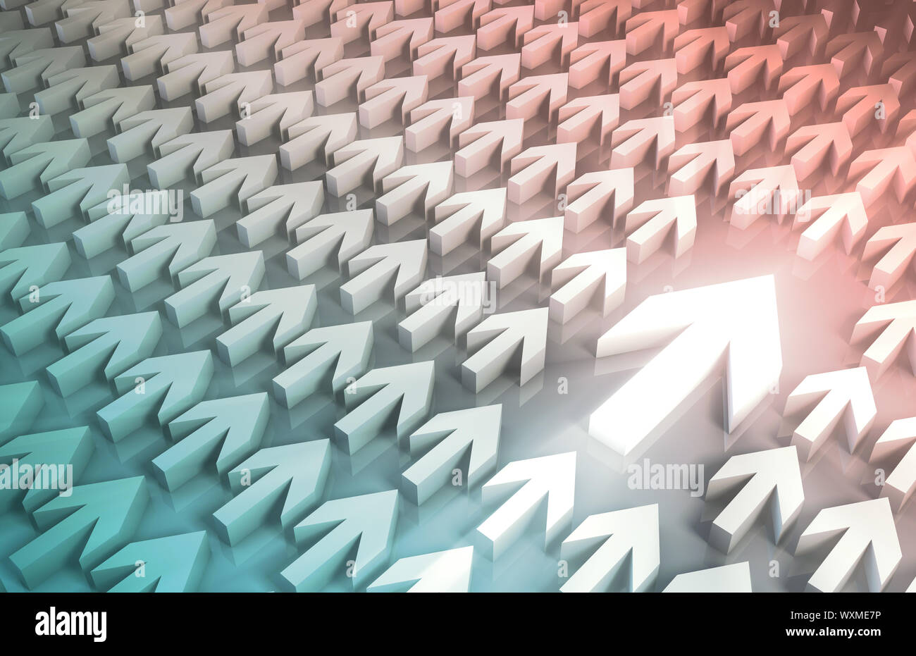 Business Leader and Decision Making Process with Arrows Stock Photo - Alamy