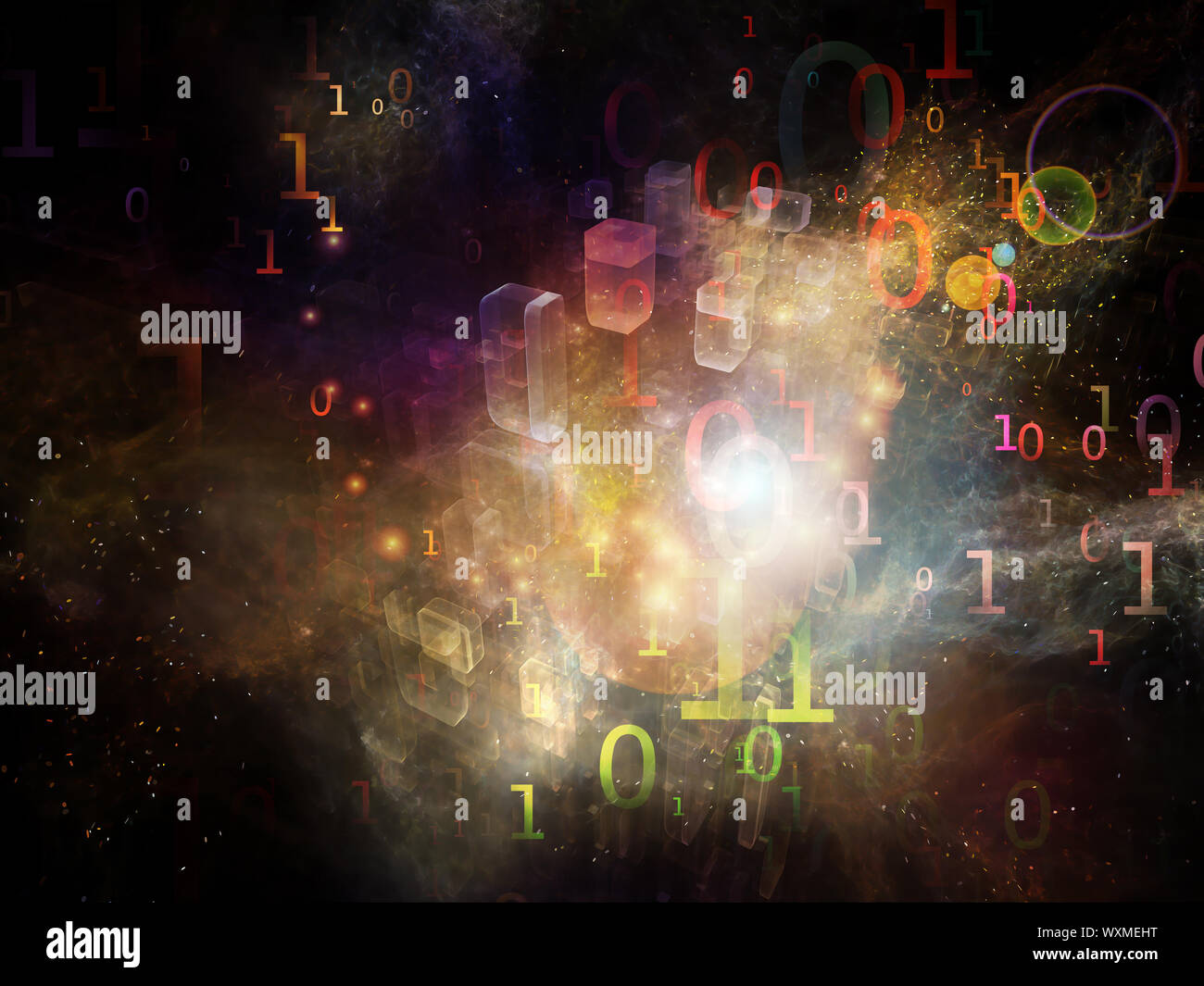 Number in Space series. Composition of numbers, fractal textures and ...