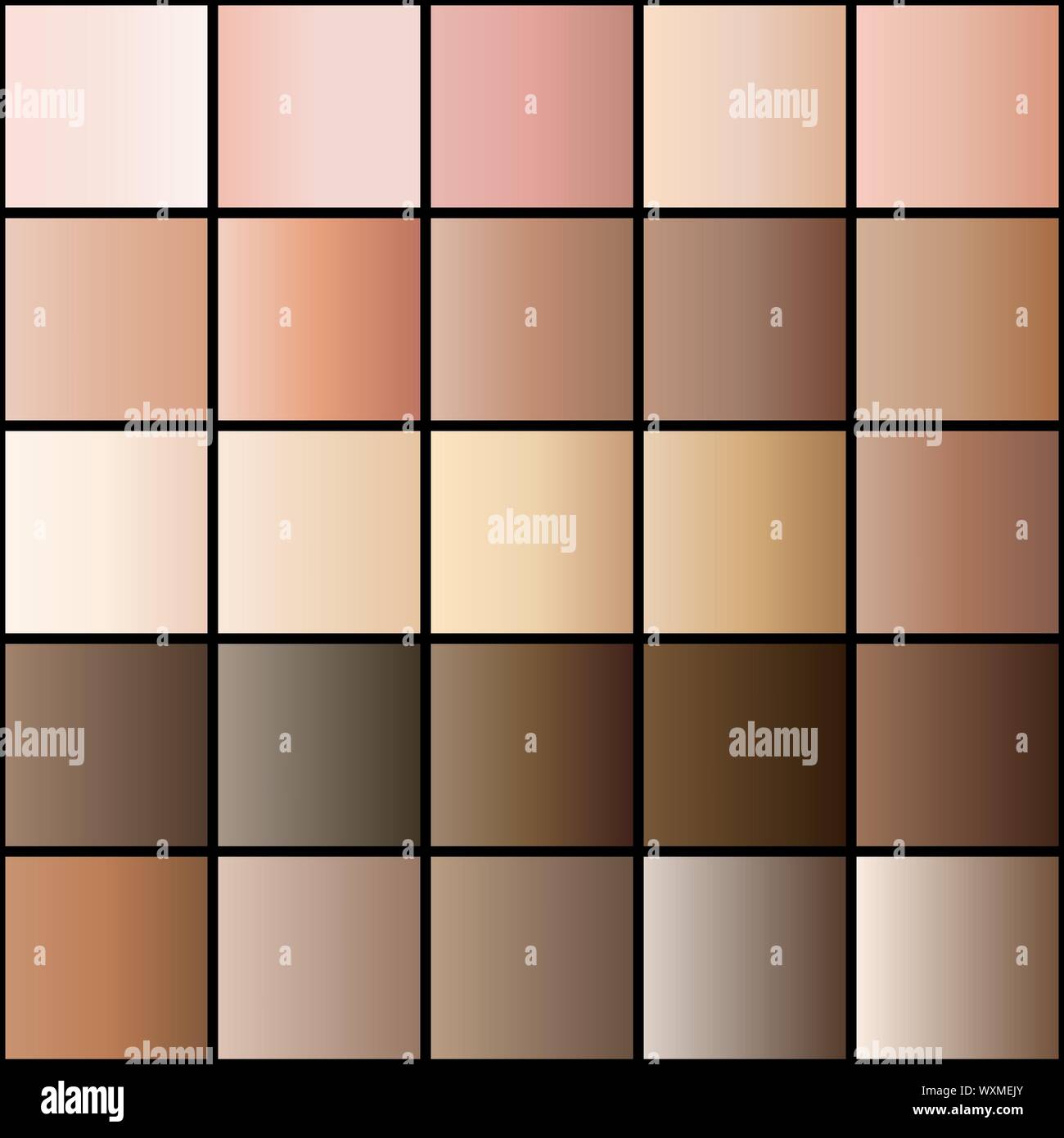 set of skin gradient. collection gradients for fashion and beauty ...
