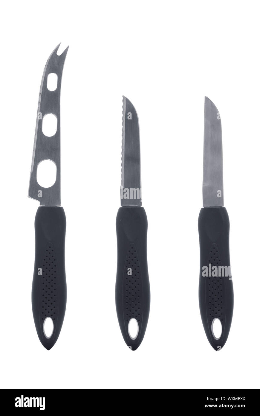 Set of three kitchen utensils isolated on white background Stock Photo ...