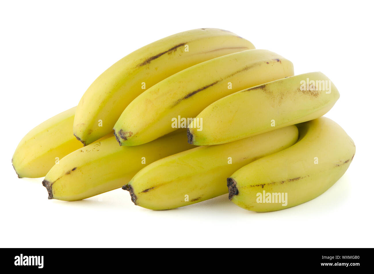 Bunch of bananas isolated on white background Stock Photo - Alamy