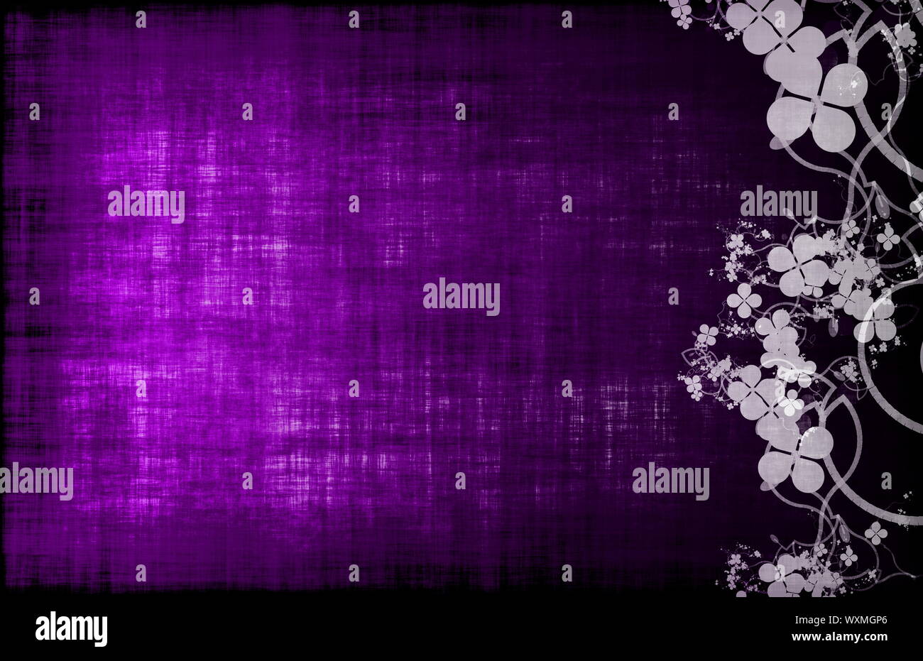 Purple Grunge Design Texture with Flower Vines Stock Photo - Alamy