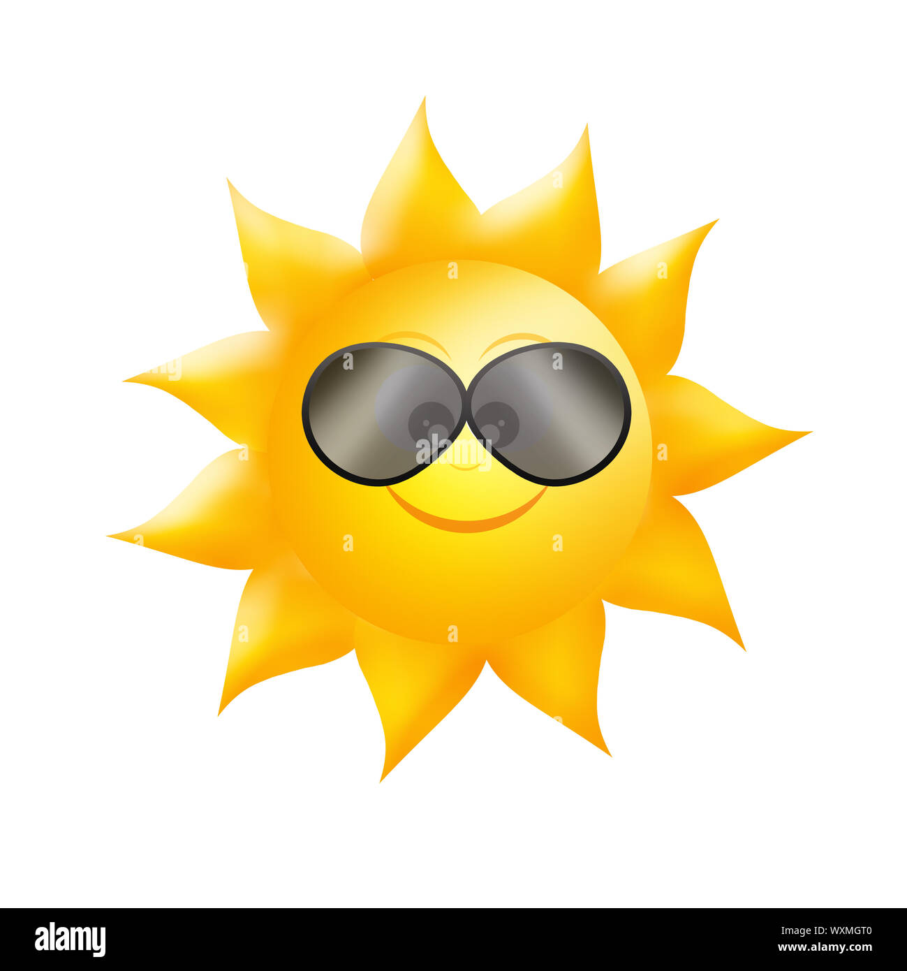 sun with sunglasses Stock Photo - Alamy