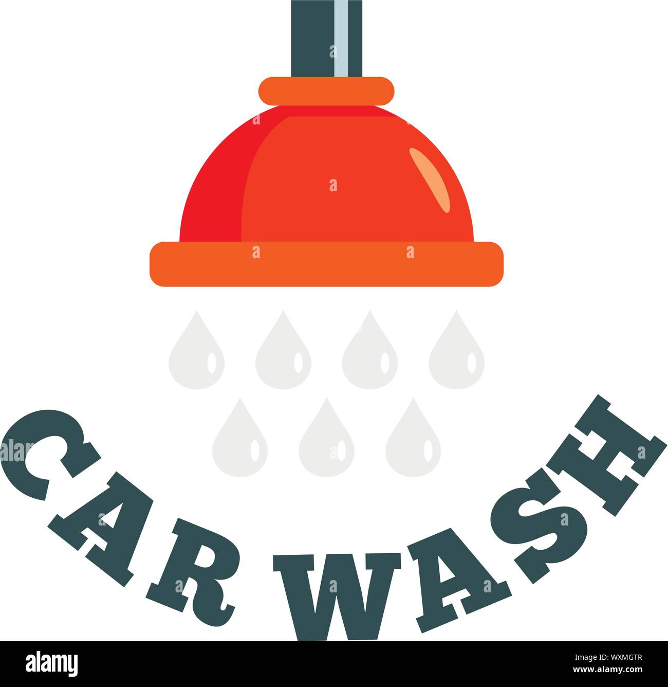 Water drop car wash logo. Flat illustration of water drop car wash ...