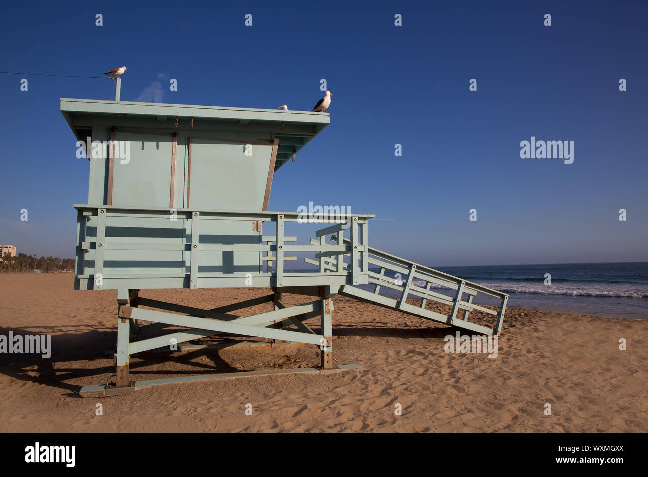 Santa Monica beach lifeguard tower in California USA Stock Photo - Alamy