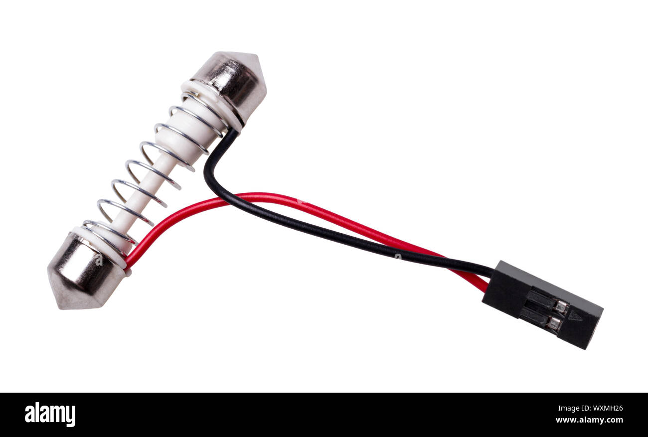 Adapter for car light bulbs on white background Stock Photo - Alamy
