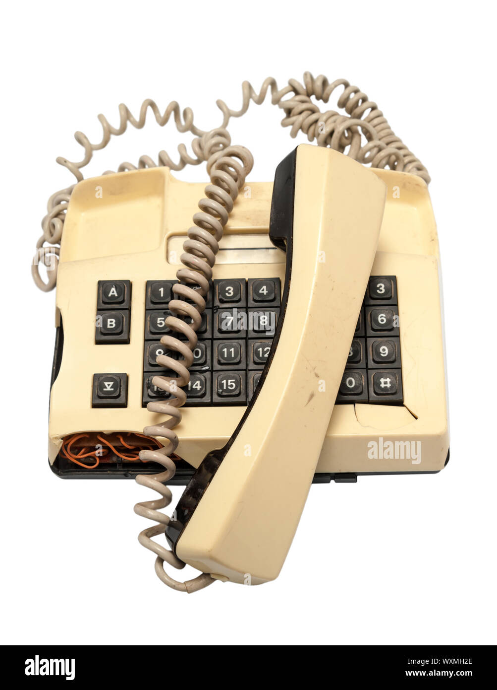 Telephone collection - Broken classical model of phone isolated on ...