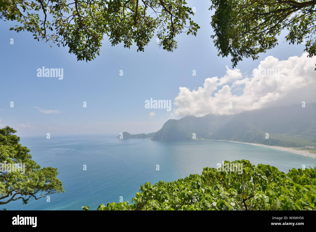 Aerial view of beautiful landscape with famous Cingshuei(Qingshui ...