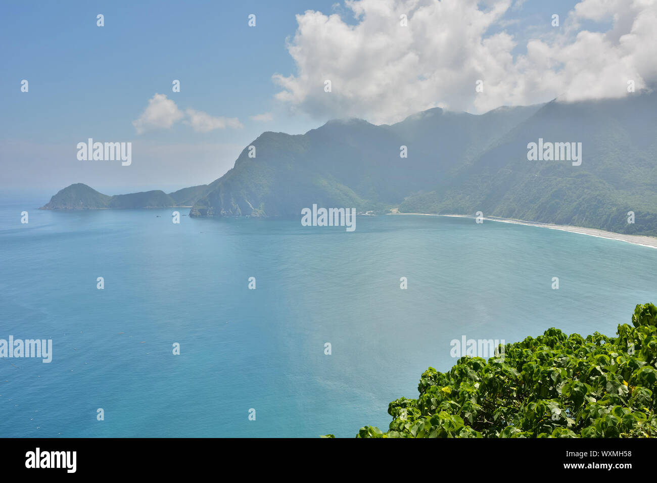 Aerial view of beautiful landscape with famous Cingshuei(Qingshui ...