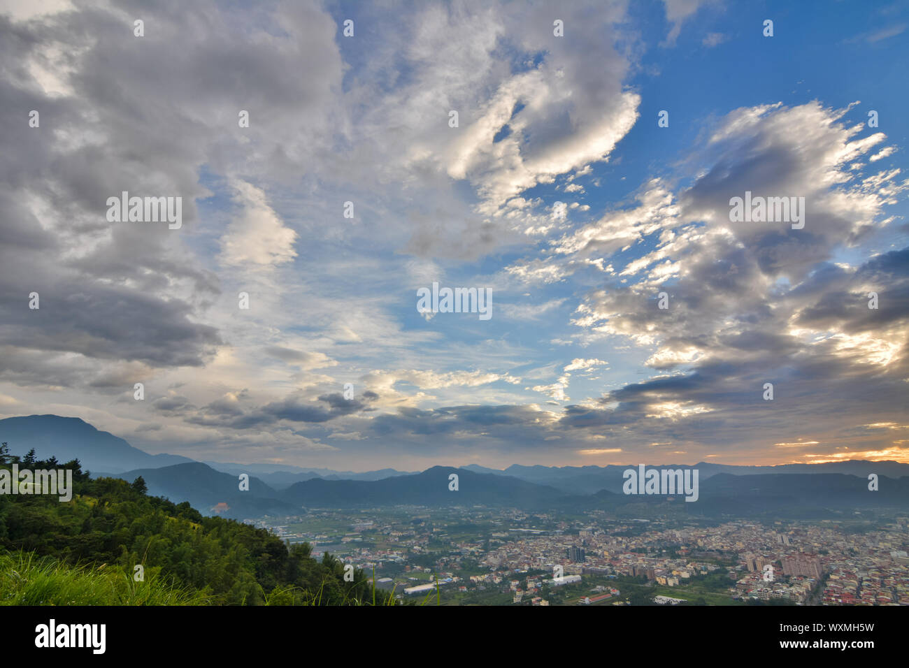 Dramatic sunset, shot at Puli, Nantou county, Taiwan, Asia Stock Photo ...