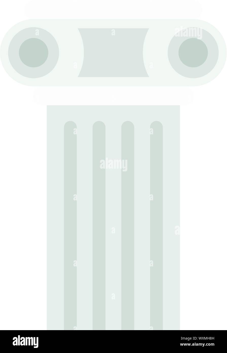 Temple pillar icon. Flat illustration of temple pillar vector icon for ...